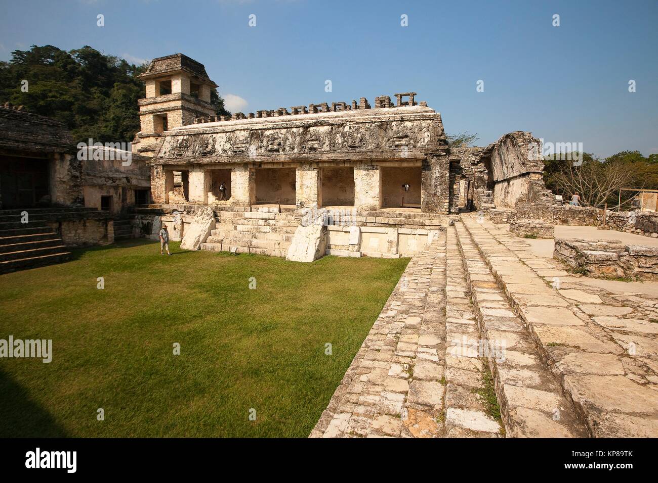Palace Palacio Palenque Chiapas High Resolution Stock Photography and ...