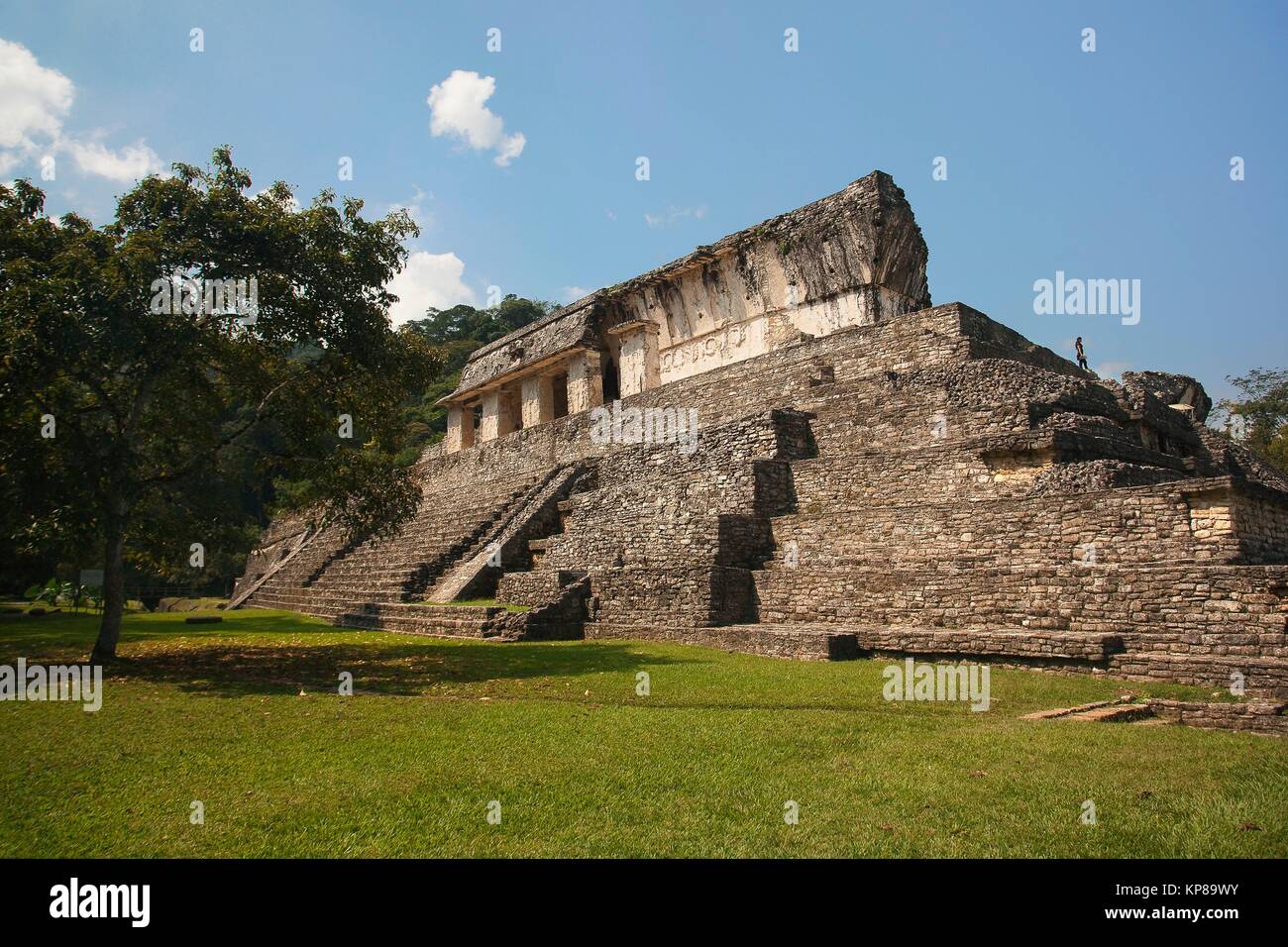 El palacio the palace palenque chiapas maya hi-res stock photography ...