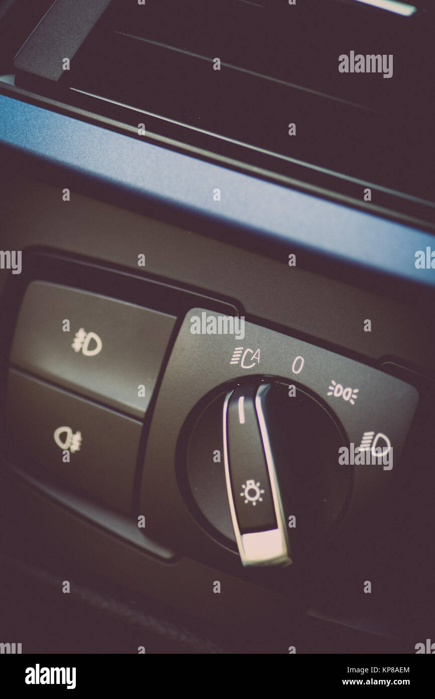 Car headlight switch Stock Photo - Alamy