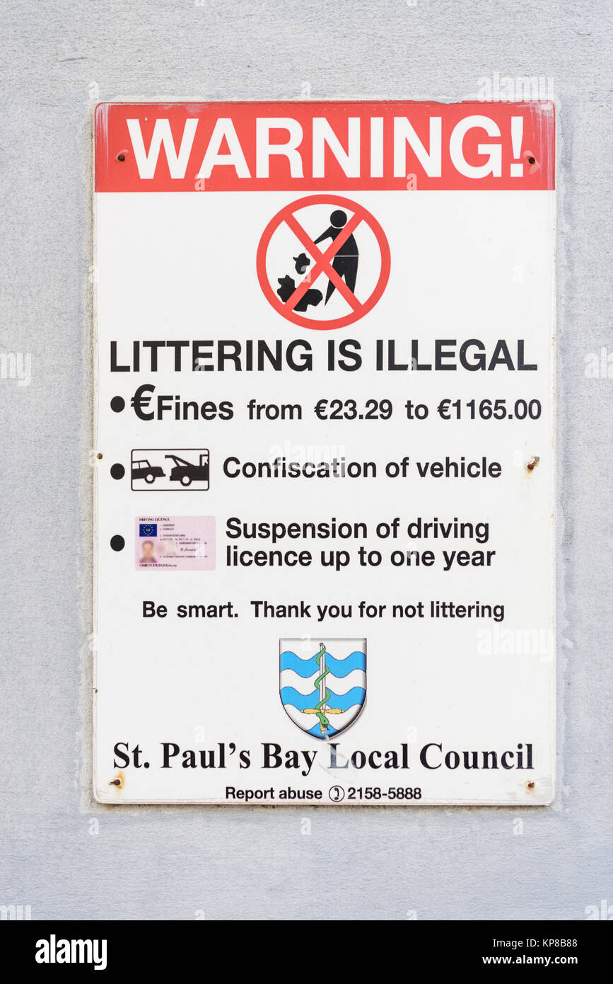 Do not dump rubbish here warning sign warning hi-res stock photography ...