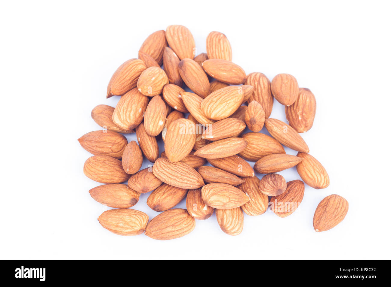 Almond nuts isolated on white background Stock Photo - Alamy
