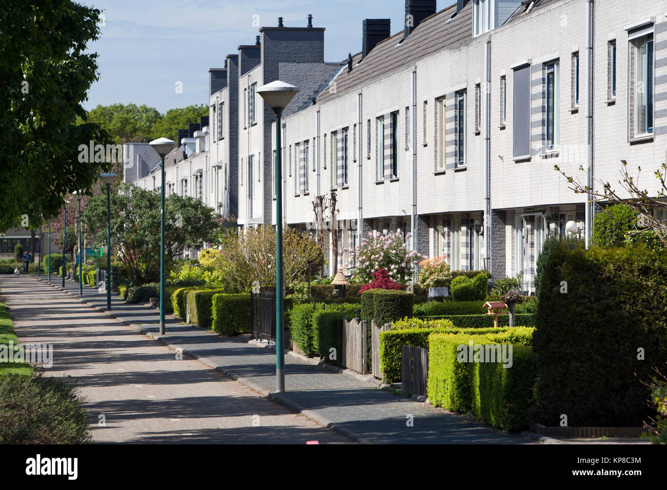 Street with two-way cycle path Stock Photo - Alamy