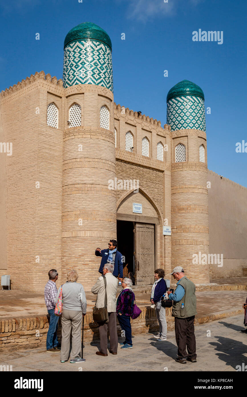 The Entrance To The Kunya Ark Fortress, Khiva, Uzbekistan Stock Photo ...