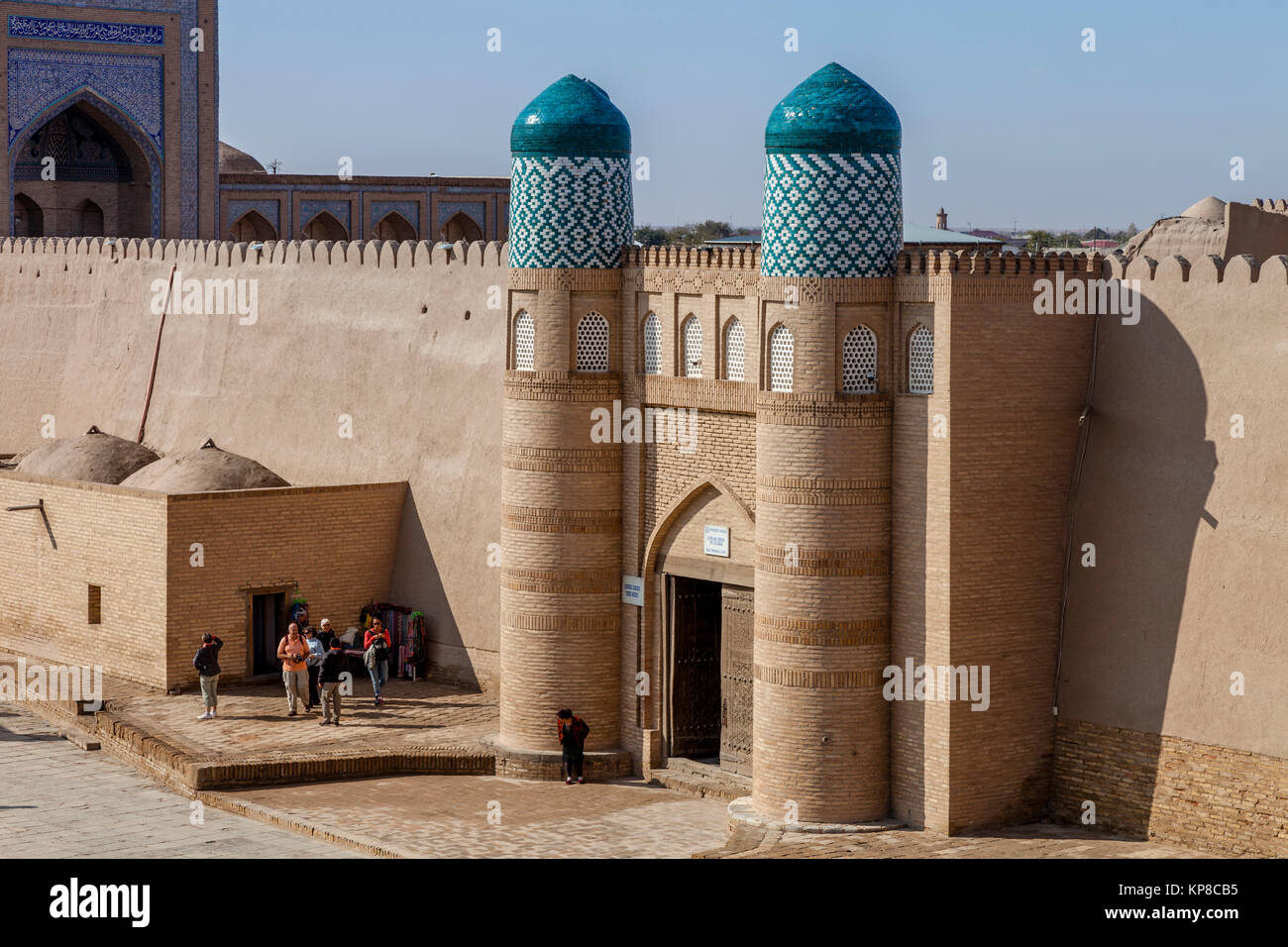 The Entrance To The Kunya Ark Fortress, Khiva, Uzbekistan Stock Photo ...