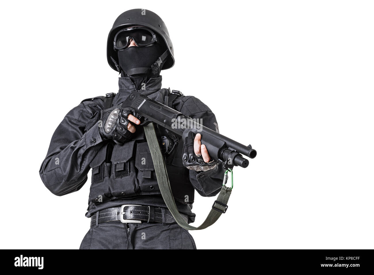 police officer with shotgun Stock Photo - Alamy