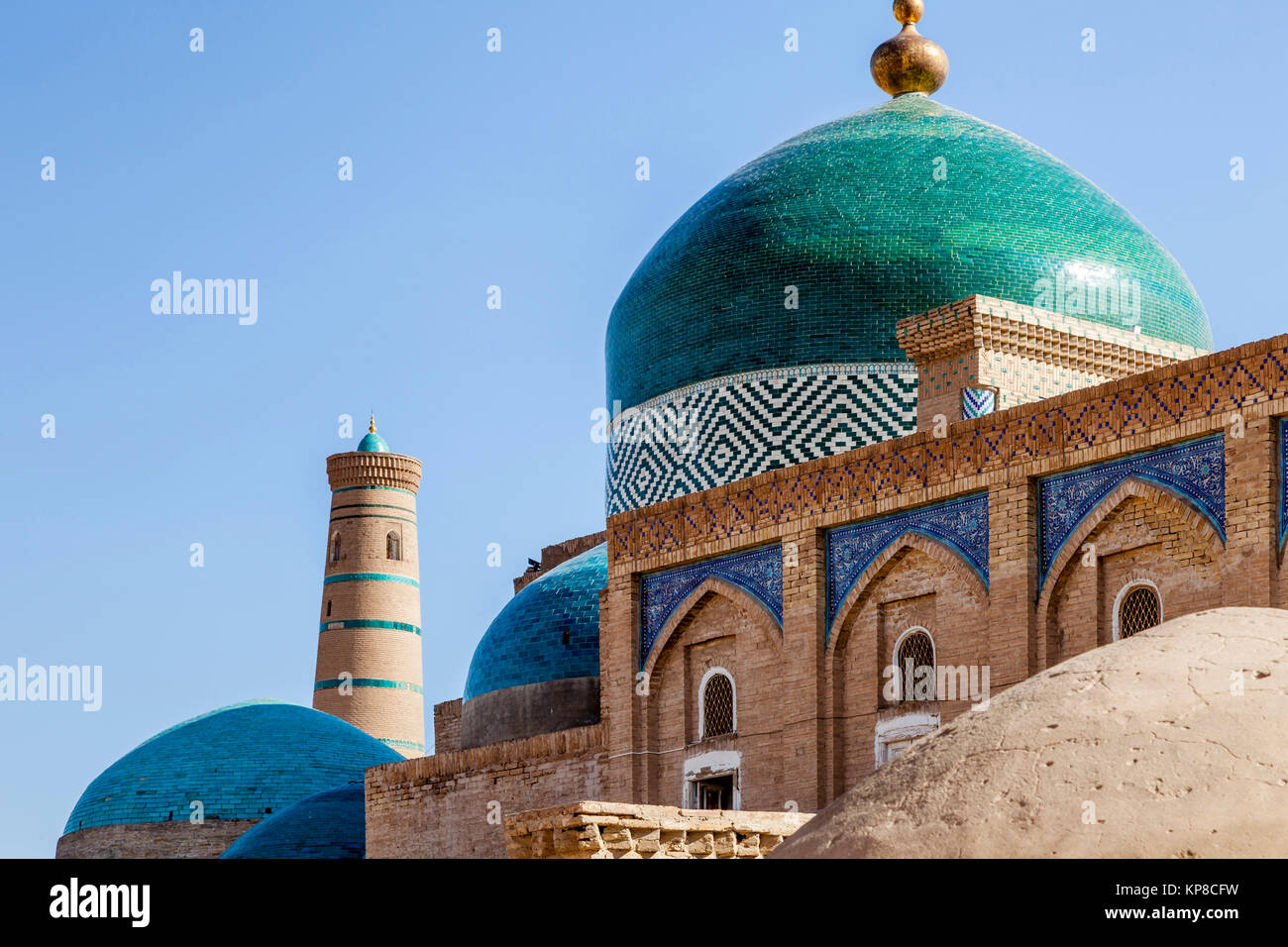 The Exterior Of The Pahlavan Mahmud Mausoleum, Khiva, Uzbekistan Stock ...