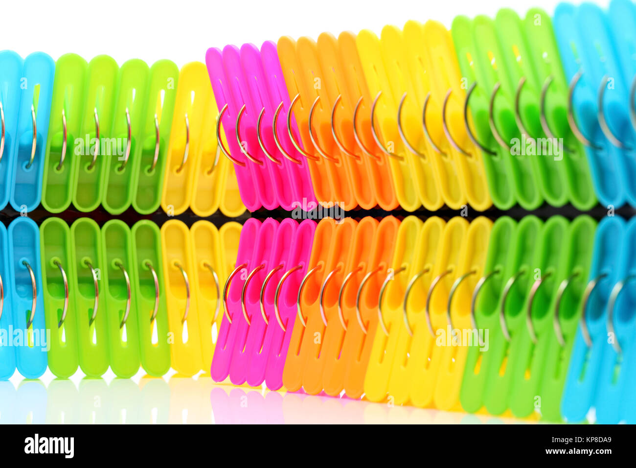 Colorful plastic clothespins Stock Photo - Alamy