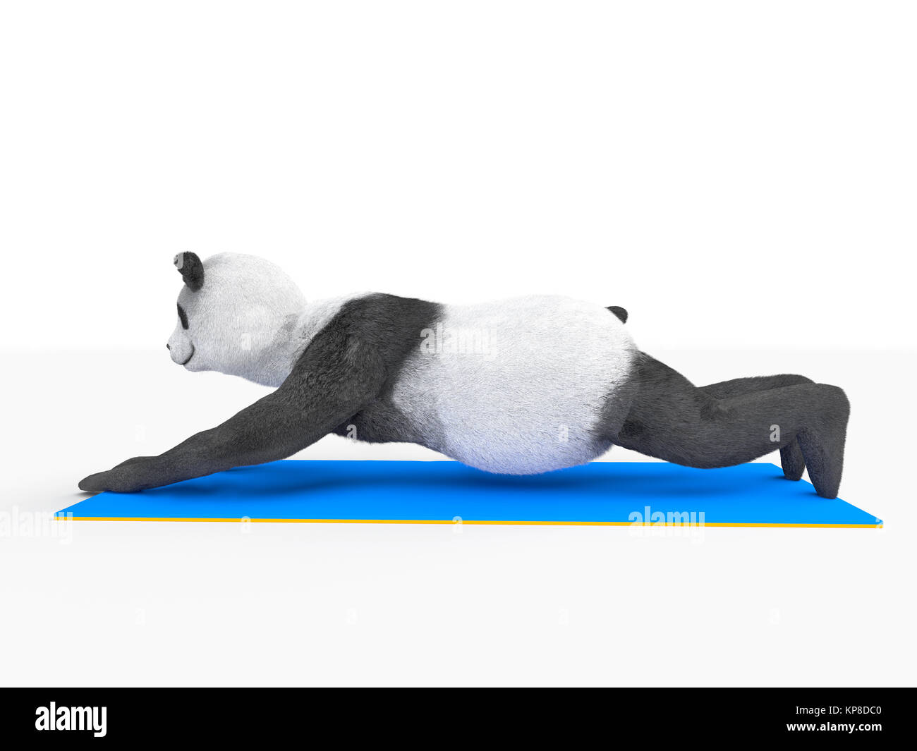 push-ups by animal character athlete illustration Stock Photo - Alamy