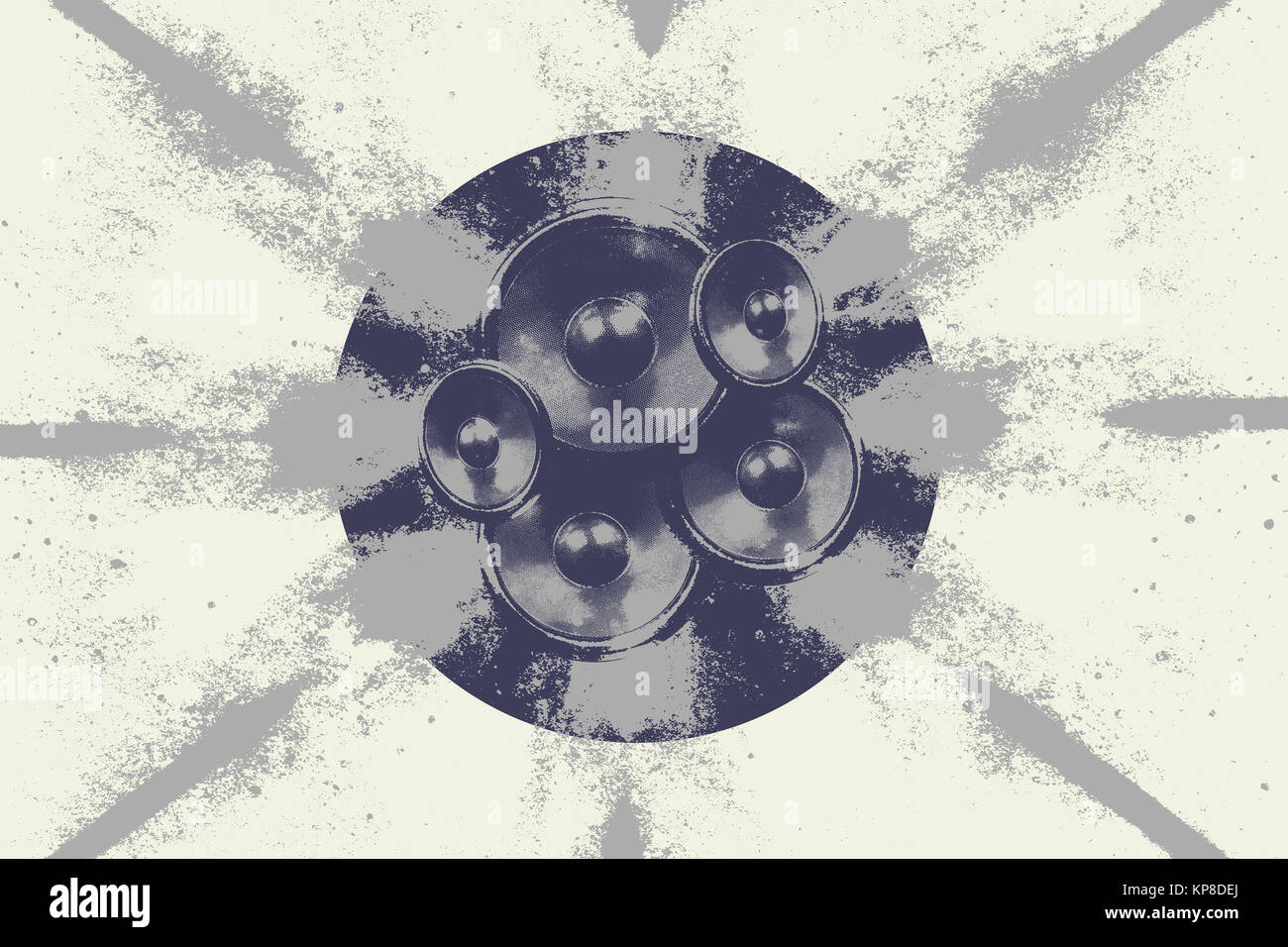 High contrast music speakers Stock Photo - Alamy