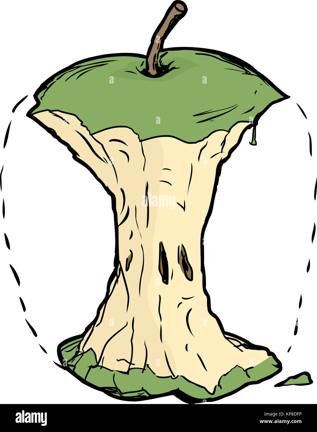 Finished Granny Smith Apple Stock Photo - Alamy