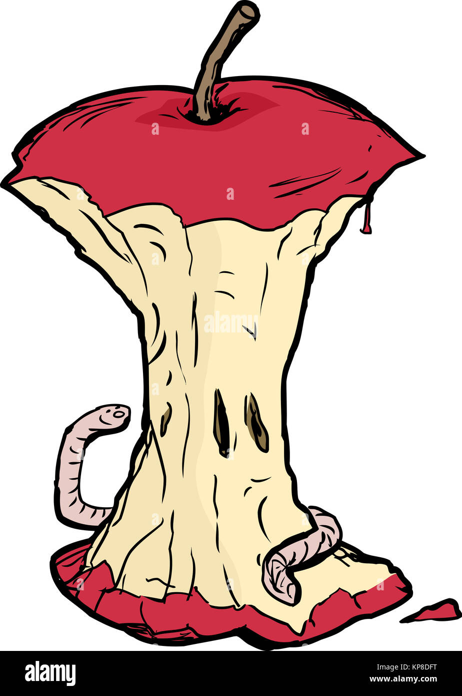 Bitten apple worm hi-res stock photography and images - Alamy