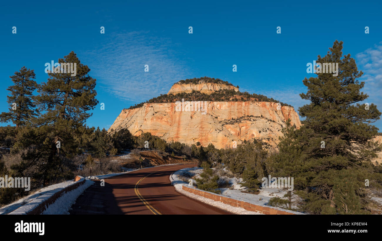 Butte at Zion National Park Stock Photo - Alamy
