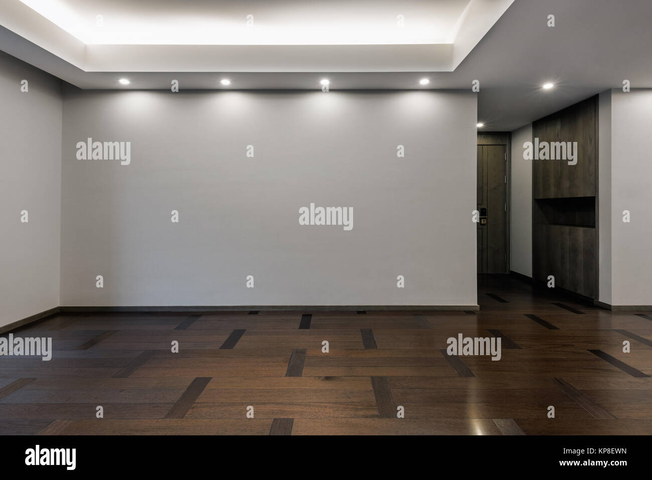 Empty living room in grey color Stock Photo - Alamy