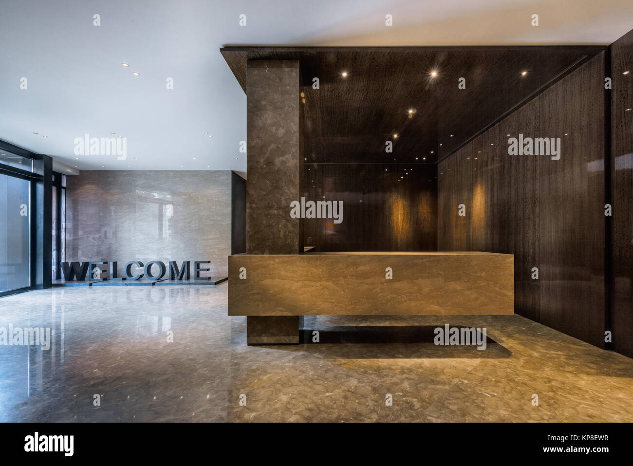 Foyer entrance area of a building Stock Photo - Alamy