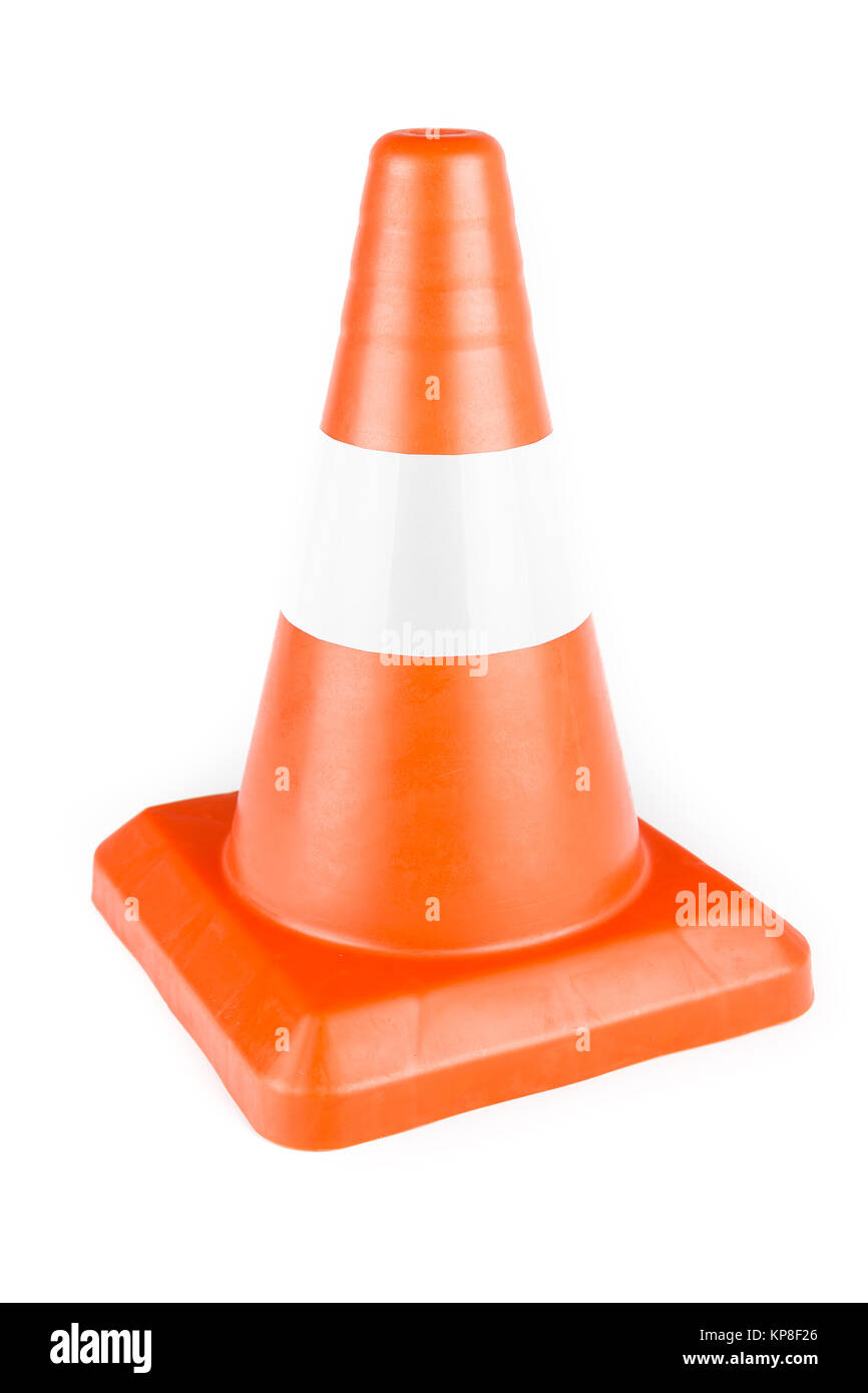 Red Reflective Traffic Cone Stock Photo - Alamy