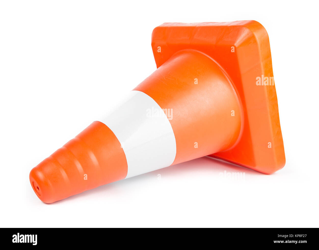 Red Reflective Traffic Cone Stock Photo - Alamy