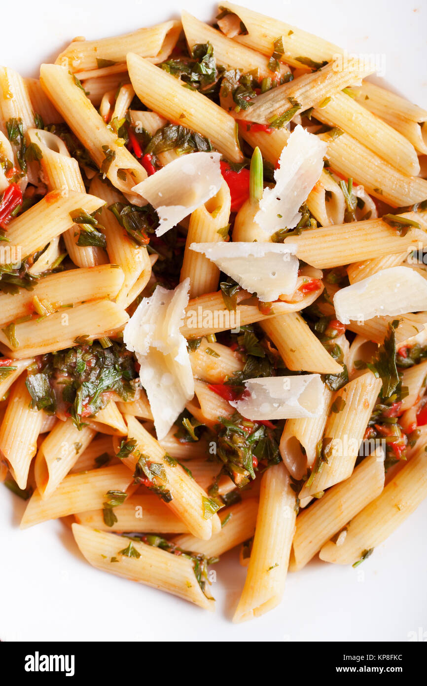 Penne with herbs Stock Photo - Alamy