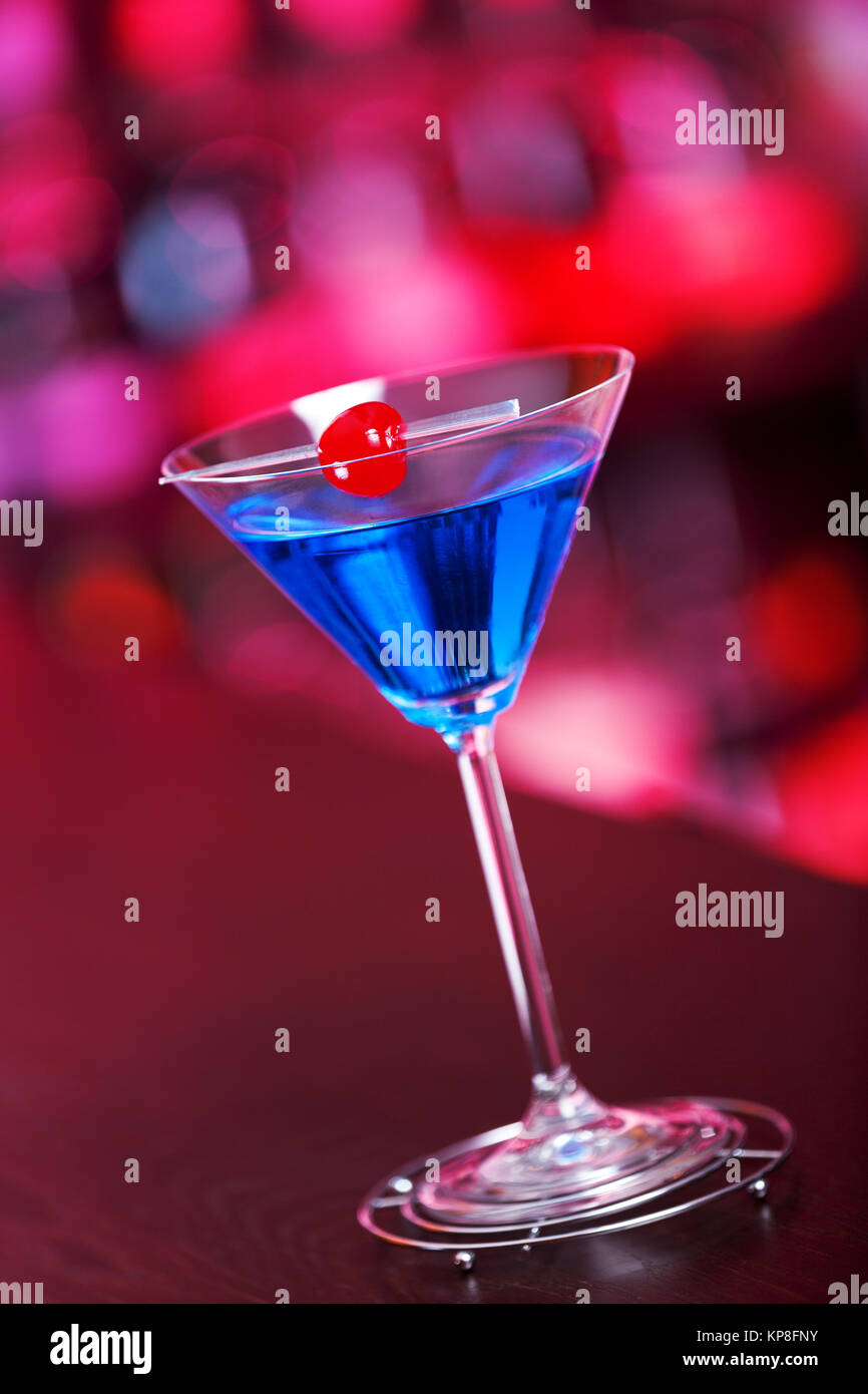Cocktails Collection - Blue Martini Stock Photo - Alamy