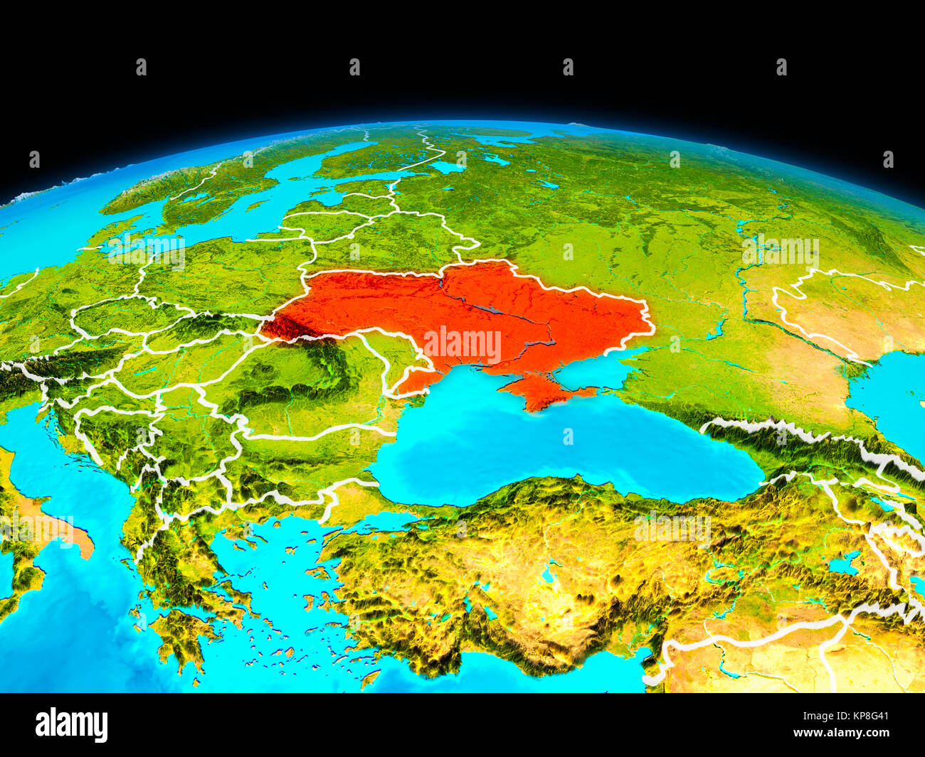 Ukraine map satellite hi-res stock photography and images - Alamy