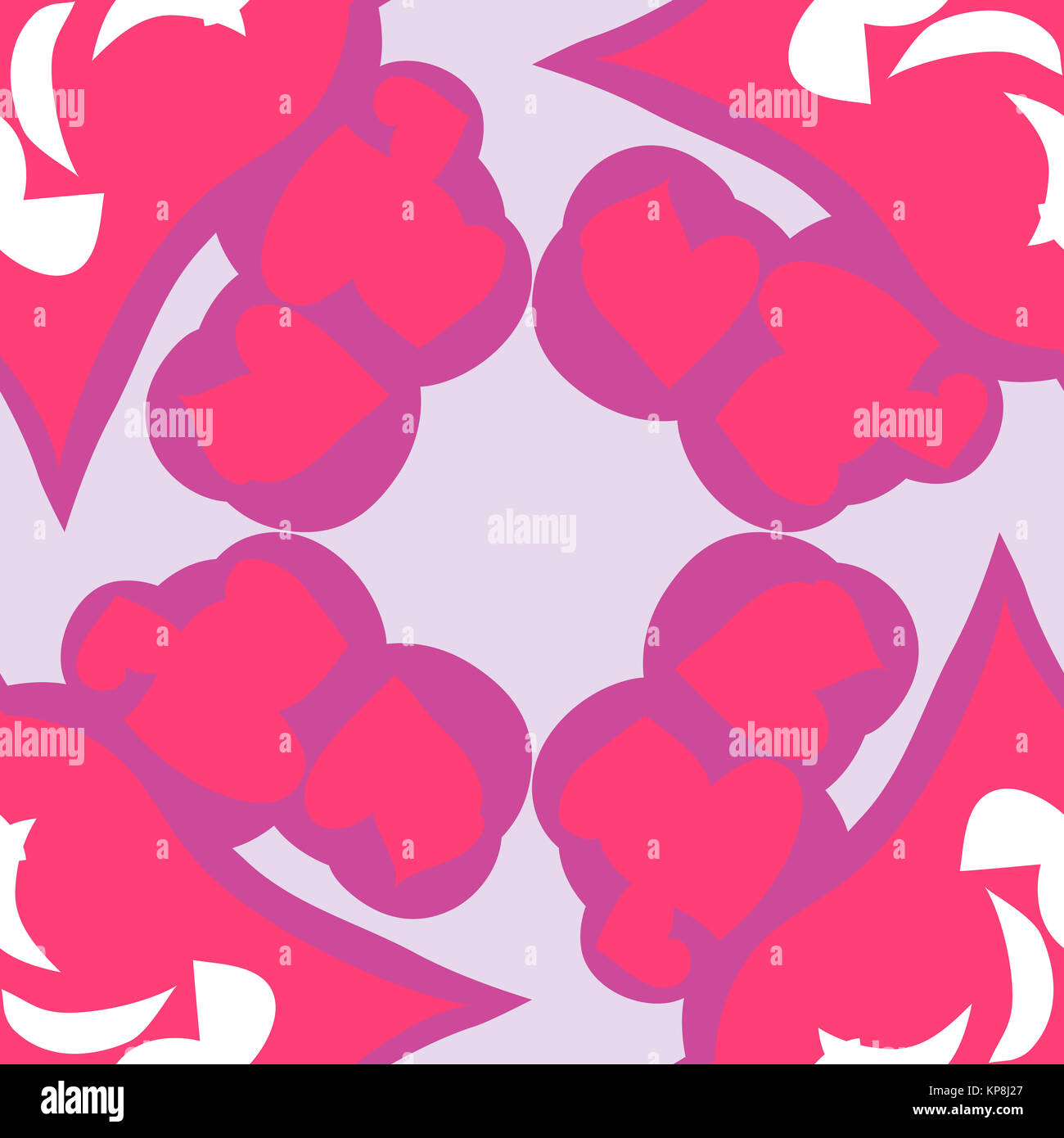 Rectangular Pattern of Pink Shapes Stock Photo - Alamy