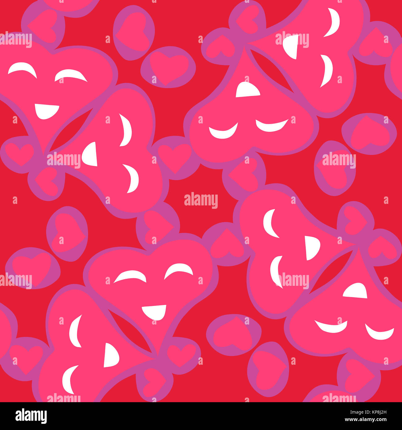 Rectangular Pattern of Heart Shapes Stock Photo - Alamy