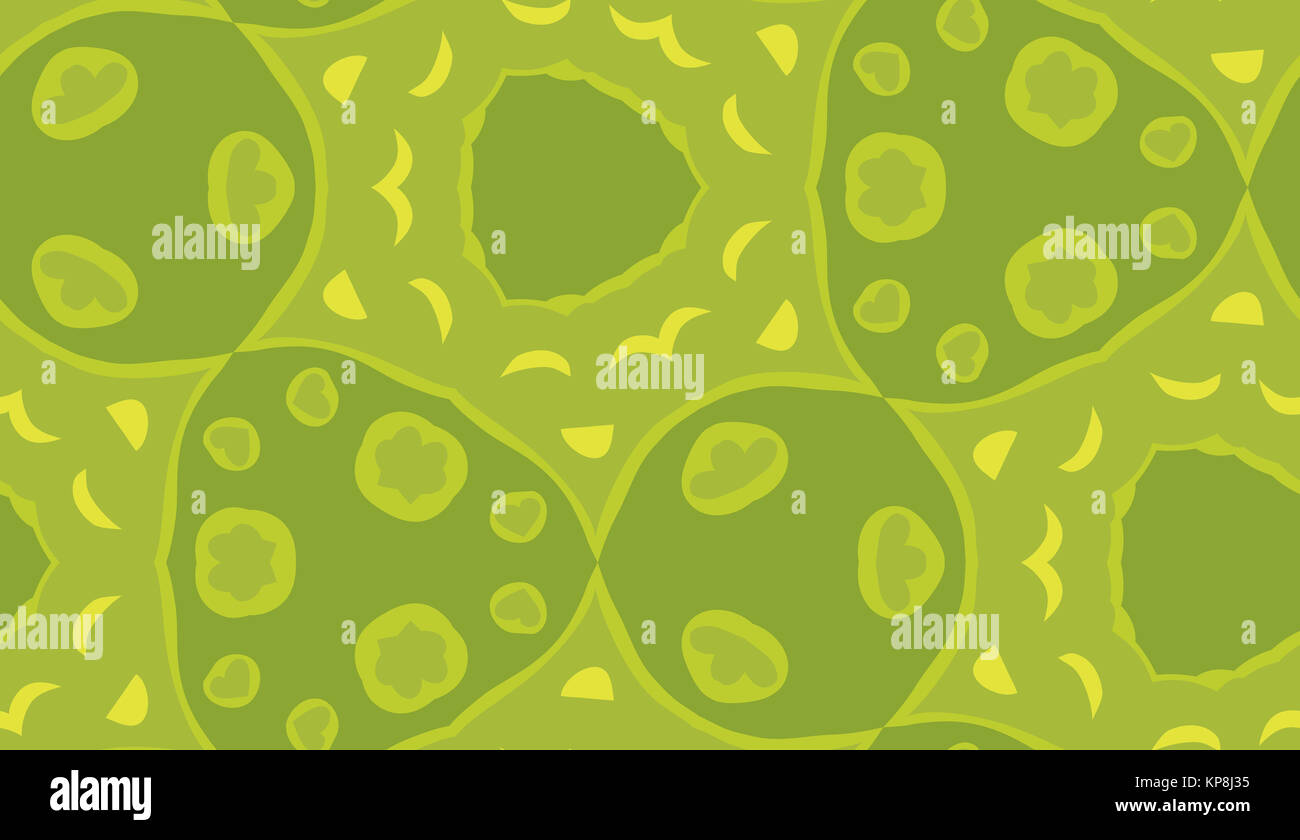 Repeating Background of Odd Green Shapes Stock Photo - Alamy
