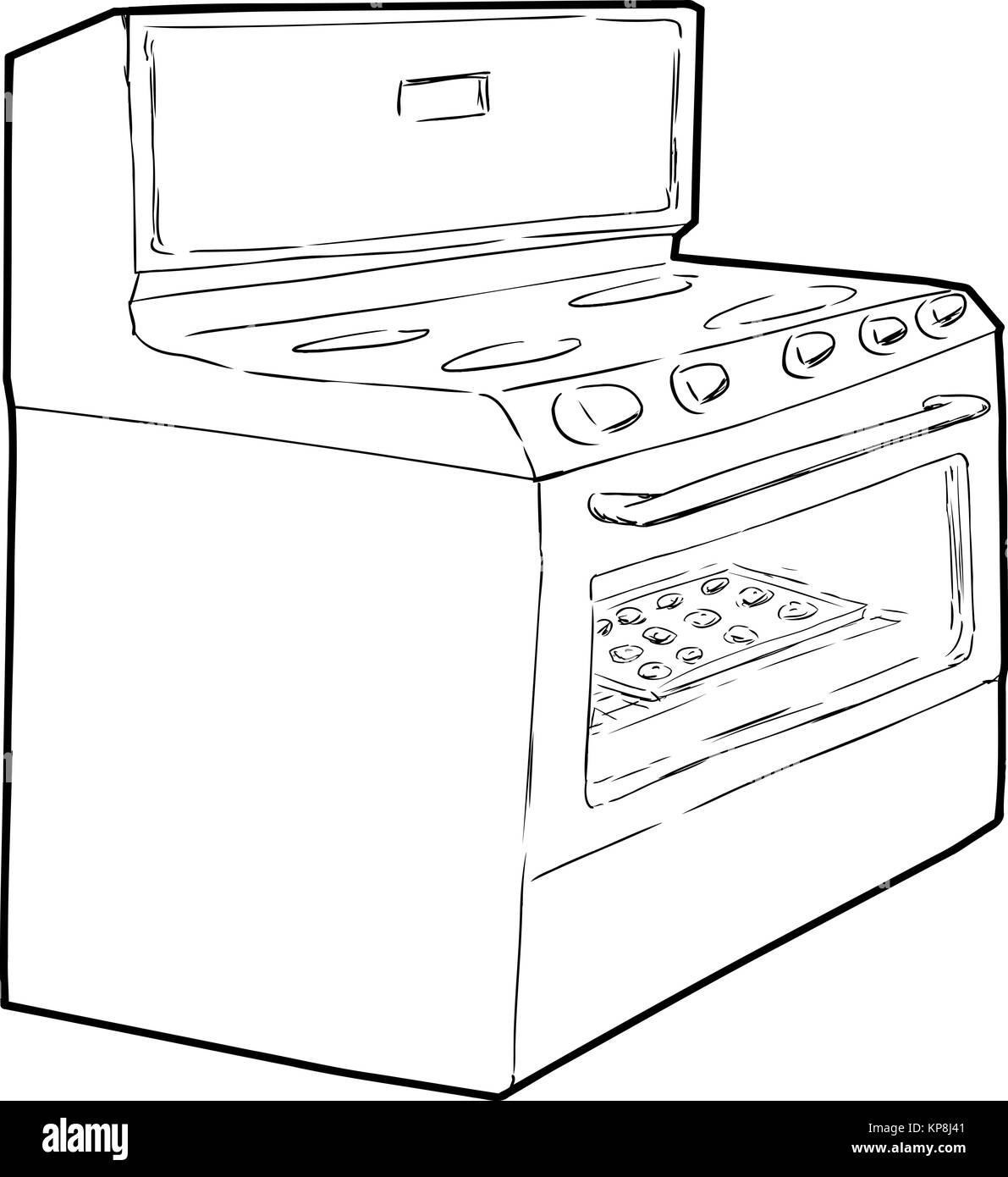 Oven Coloring Page