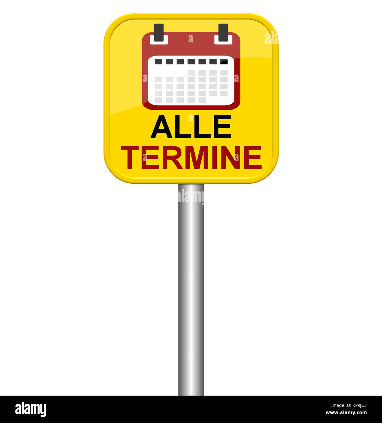 yellow sign: all dates Stock Photo - Alamy