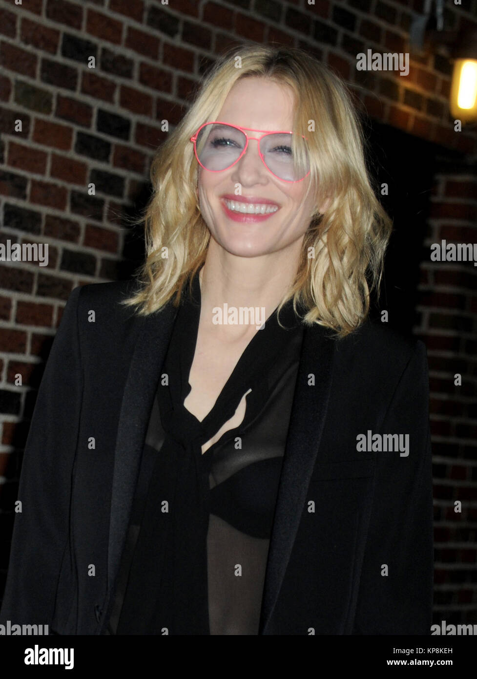 New York Ny October 08 Actress Cate Blanchett Leaves The The Late
