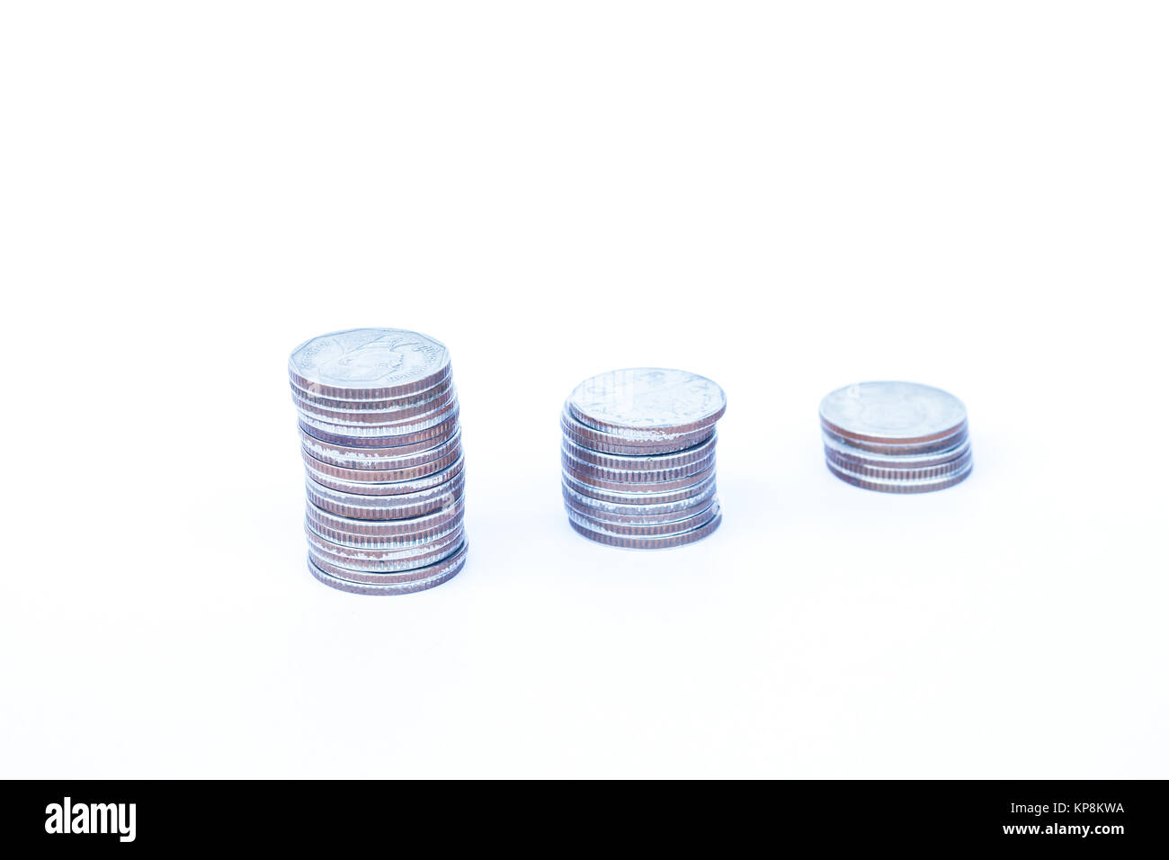 Coins isolated on white background Stock Photo - Alamy