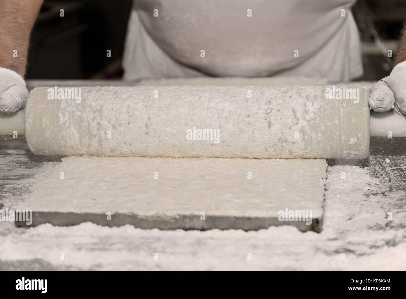 Hands Using Rolling Pin Stock Photo - Alamy