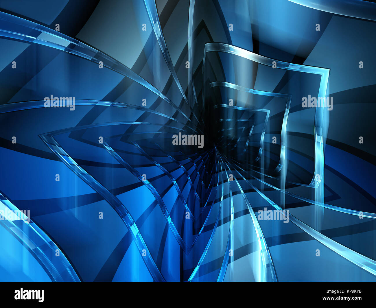 Abstract computer-generated image modern blue background Stock Photo ...