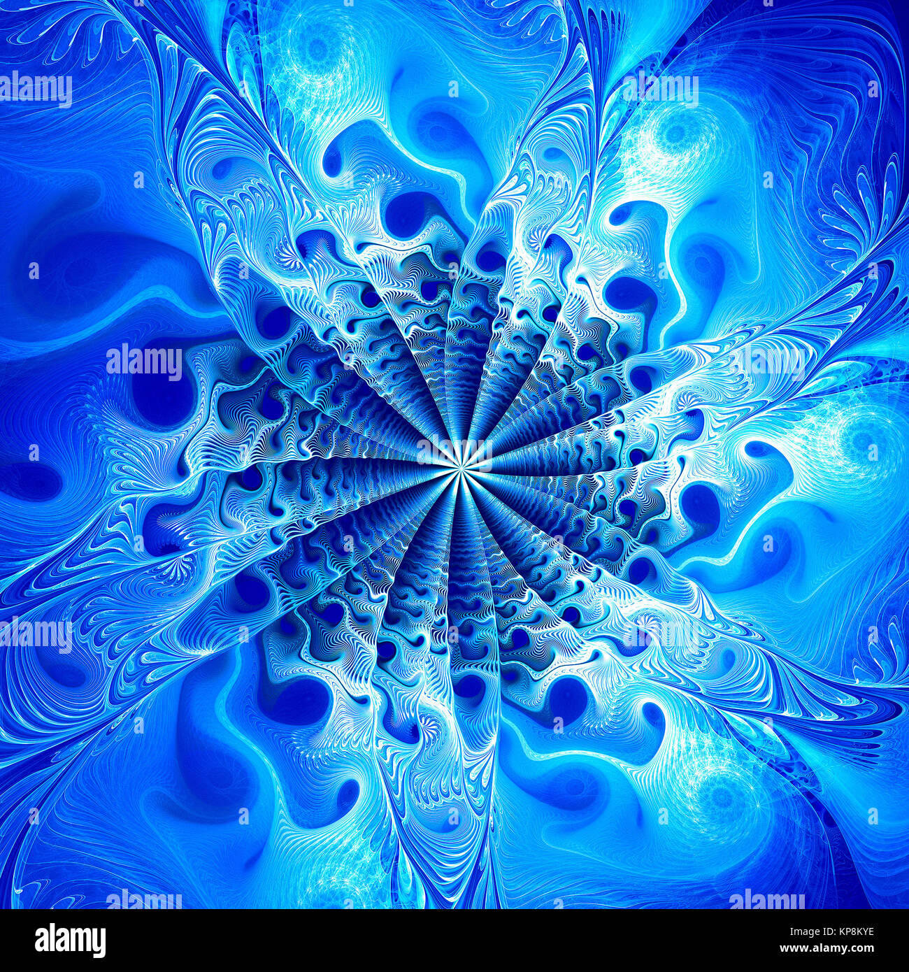 Blue textured flower abstract computer-generated image Stock Photo - Alamy