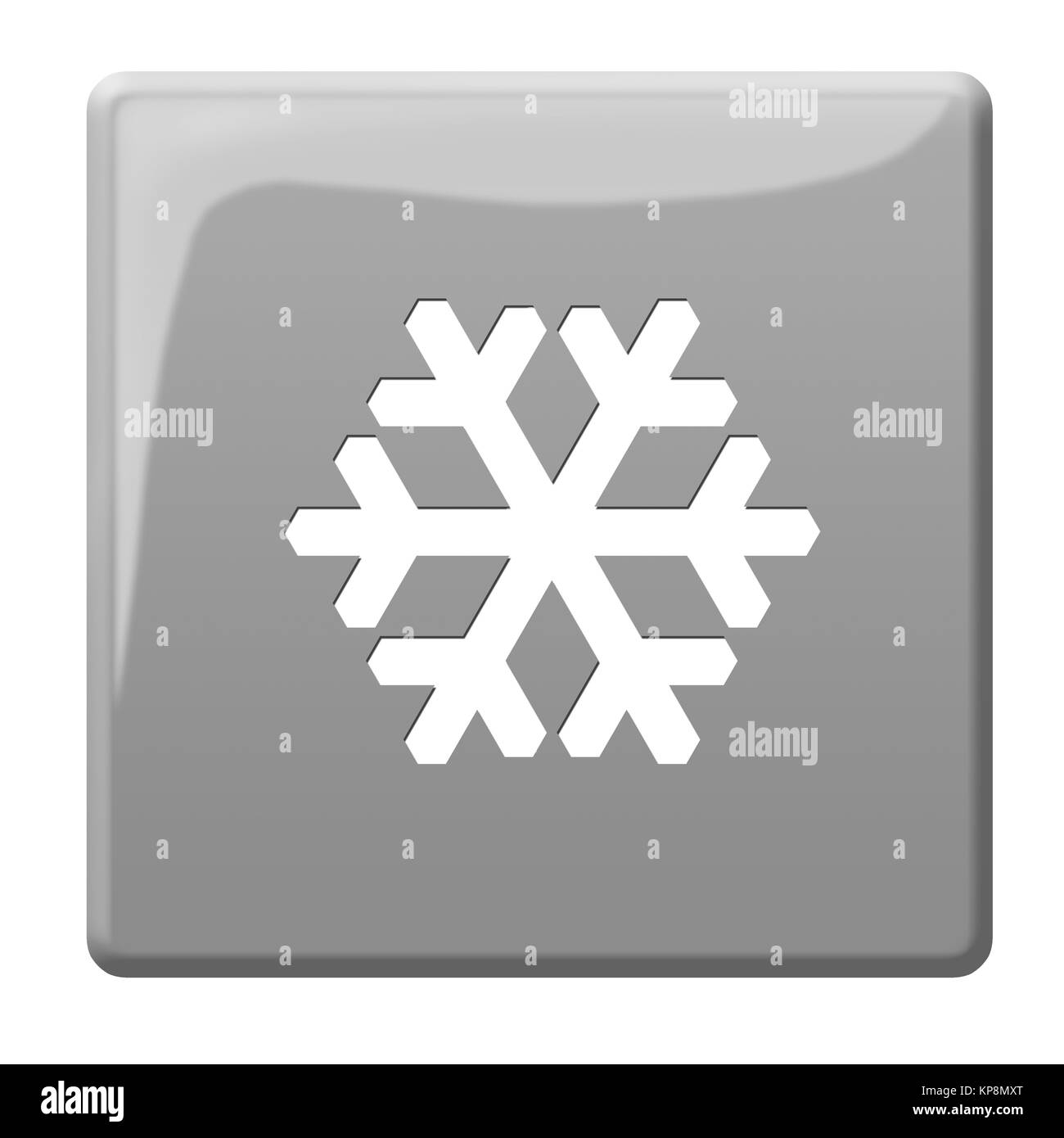 Cold Button - Frost Icon Stock Photo - Alamy