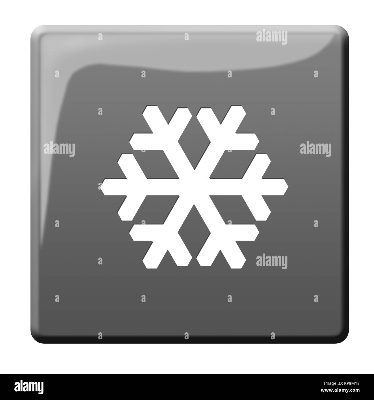 Cold Button - Frost Icon Stock Photo - Alamy