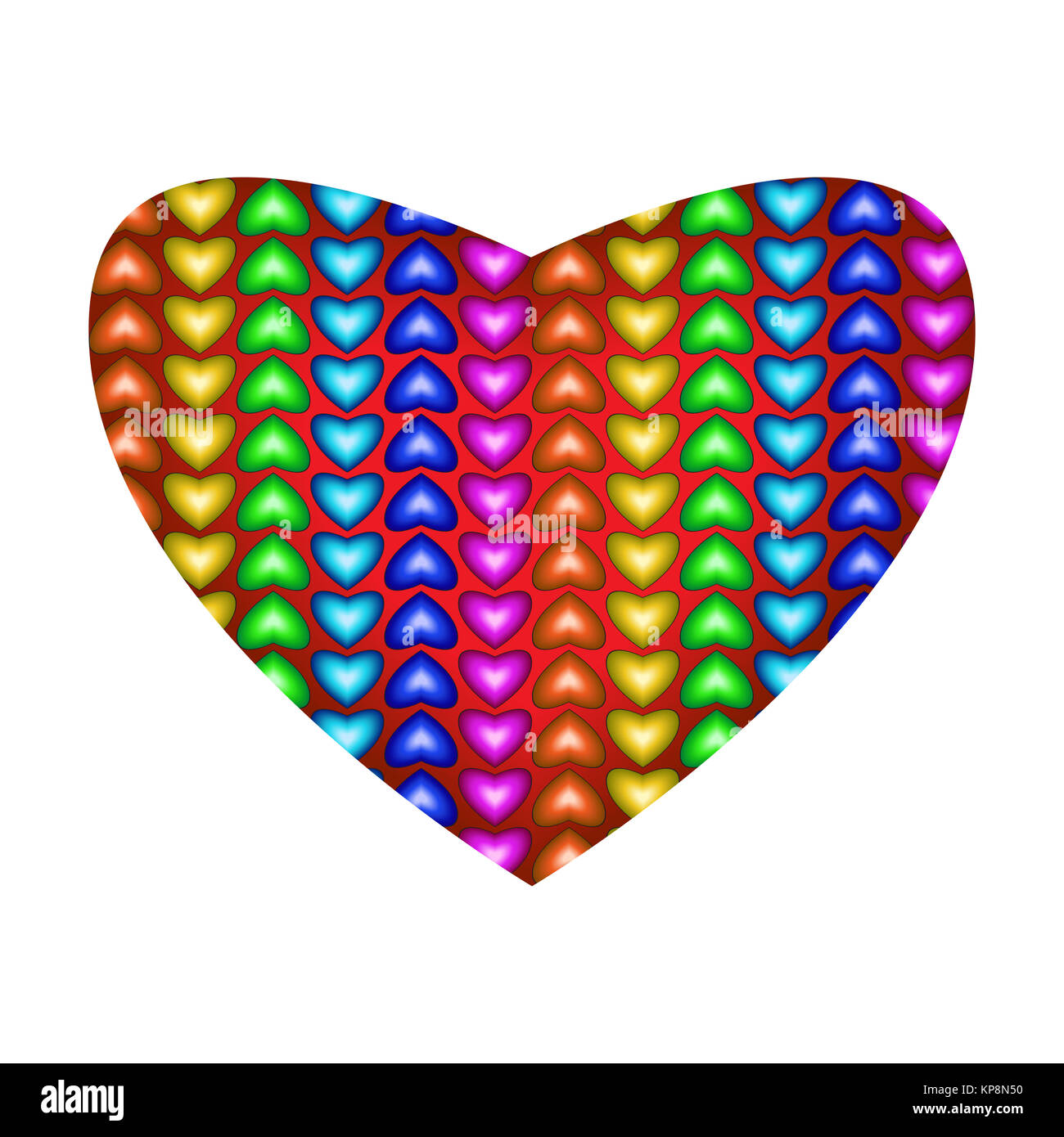 Big beautiful multicolored heart Stock Photo - Alamy