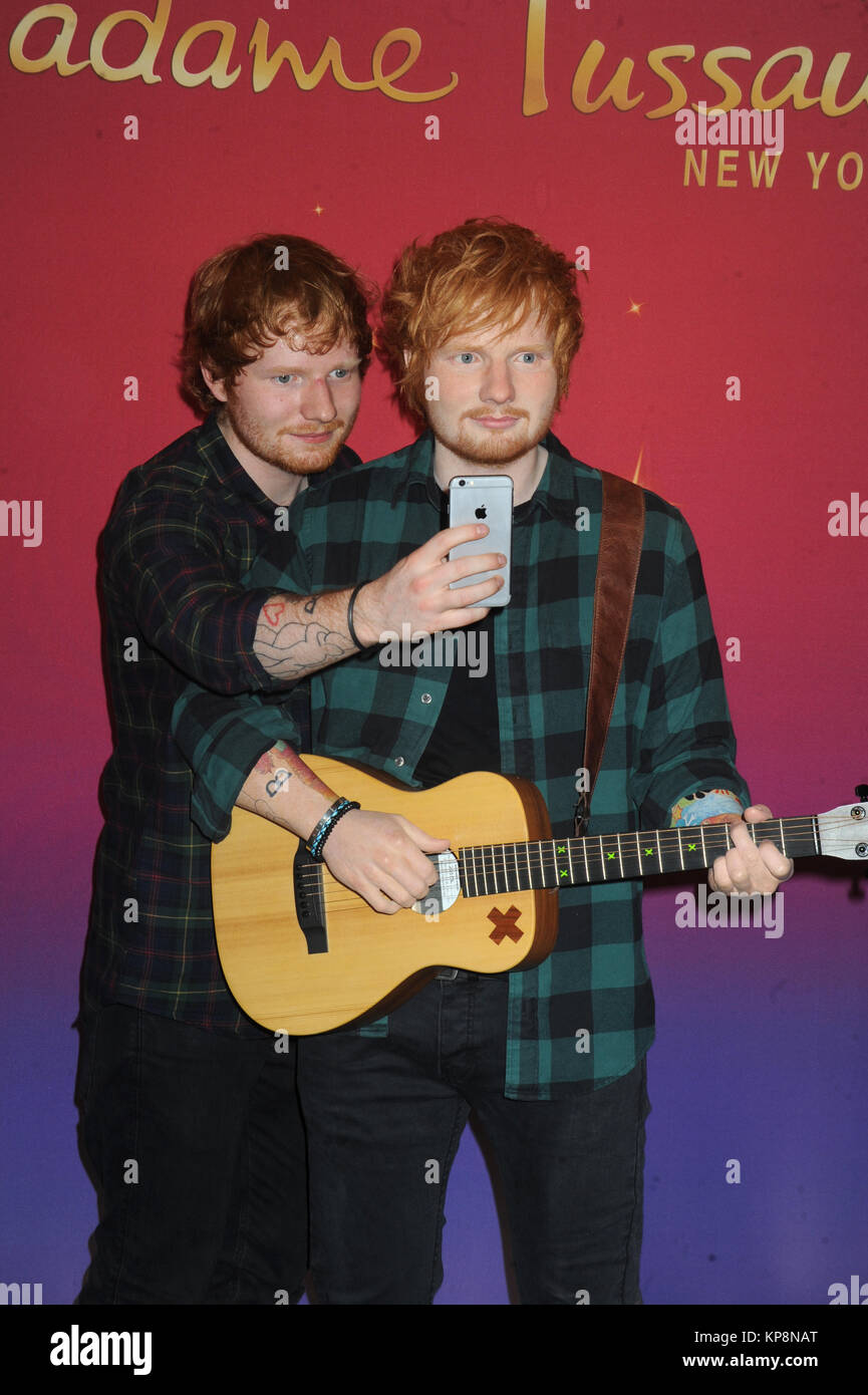 NEW YORK, NY - MAY 28: Singer/songwriter Ed Sheeran unveils new wax ...