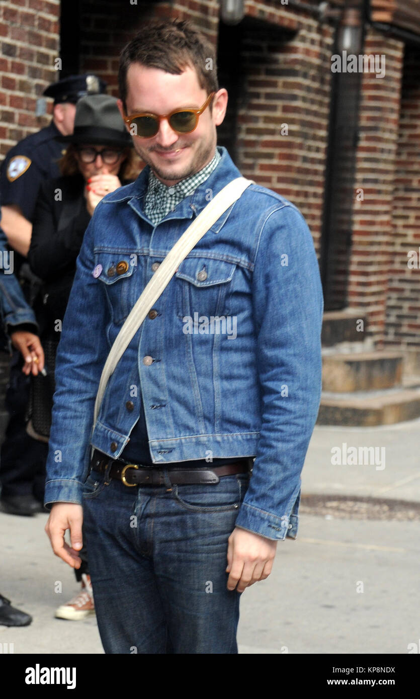 NEW YORK, NY - OCTOBER 13: Elijah Wood seen at the 'The Late Show With Stephen Colbert' taping ...