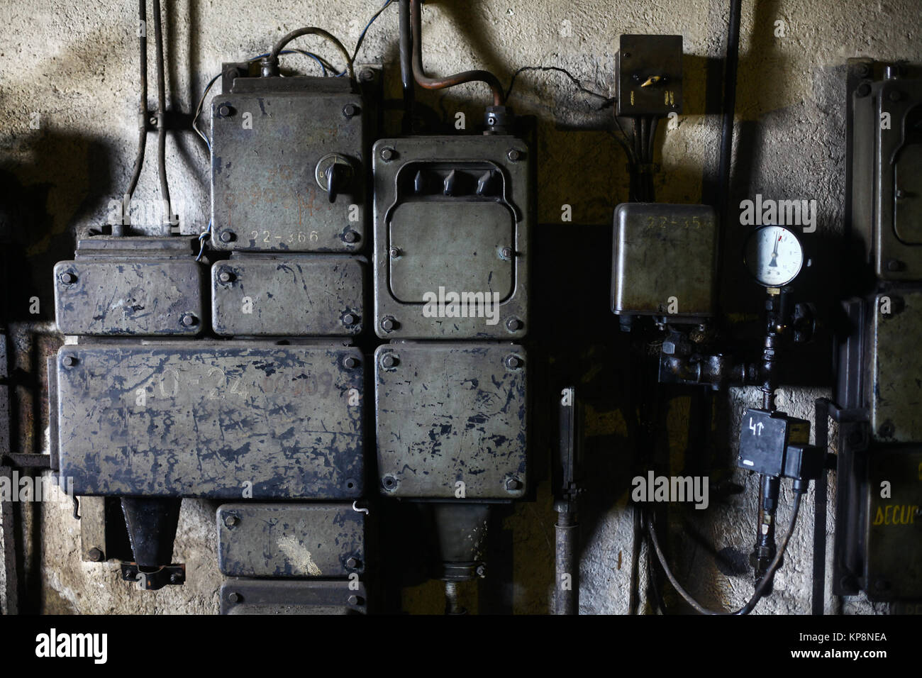Old Metal Electrical Box Abandoned Stock Photos & Old Metal Electrical ...