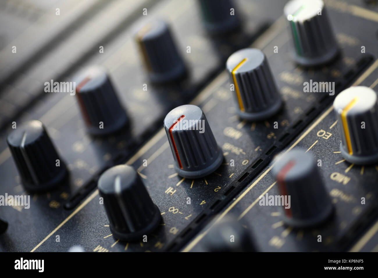 Sound mixer details Stock Photo - Alamy