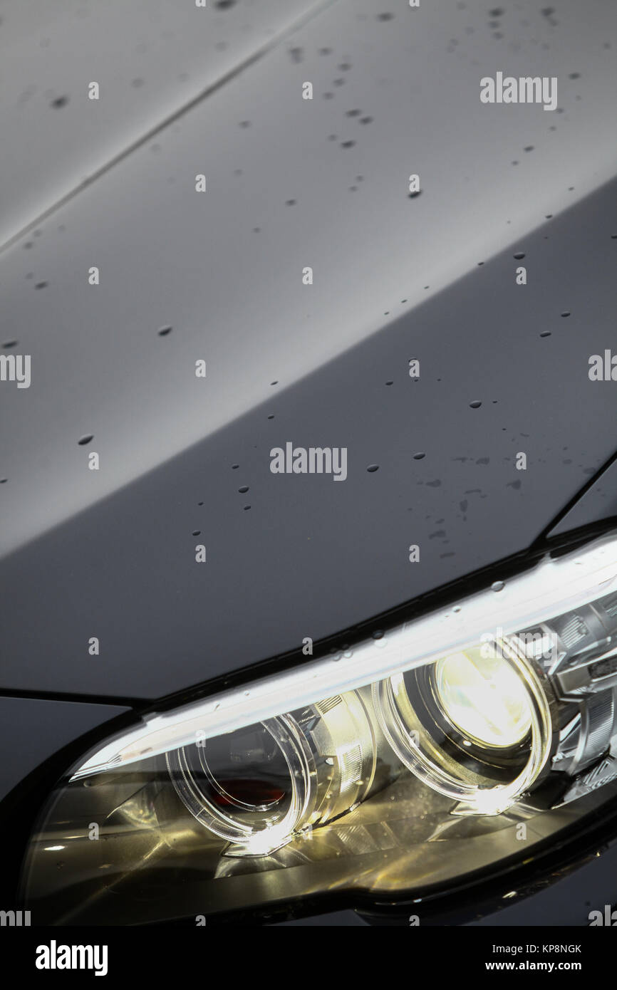 Car headlight detail Stock Photo - Alamy