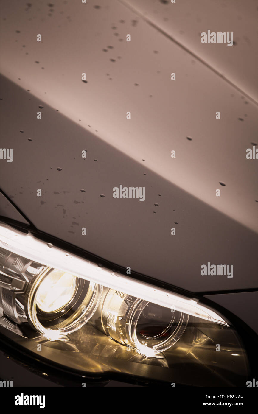 Car headlight detail Stock Photo - Alamy