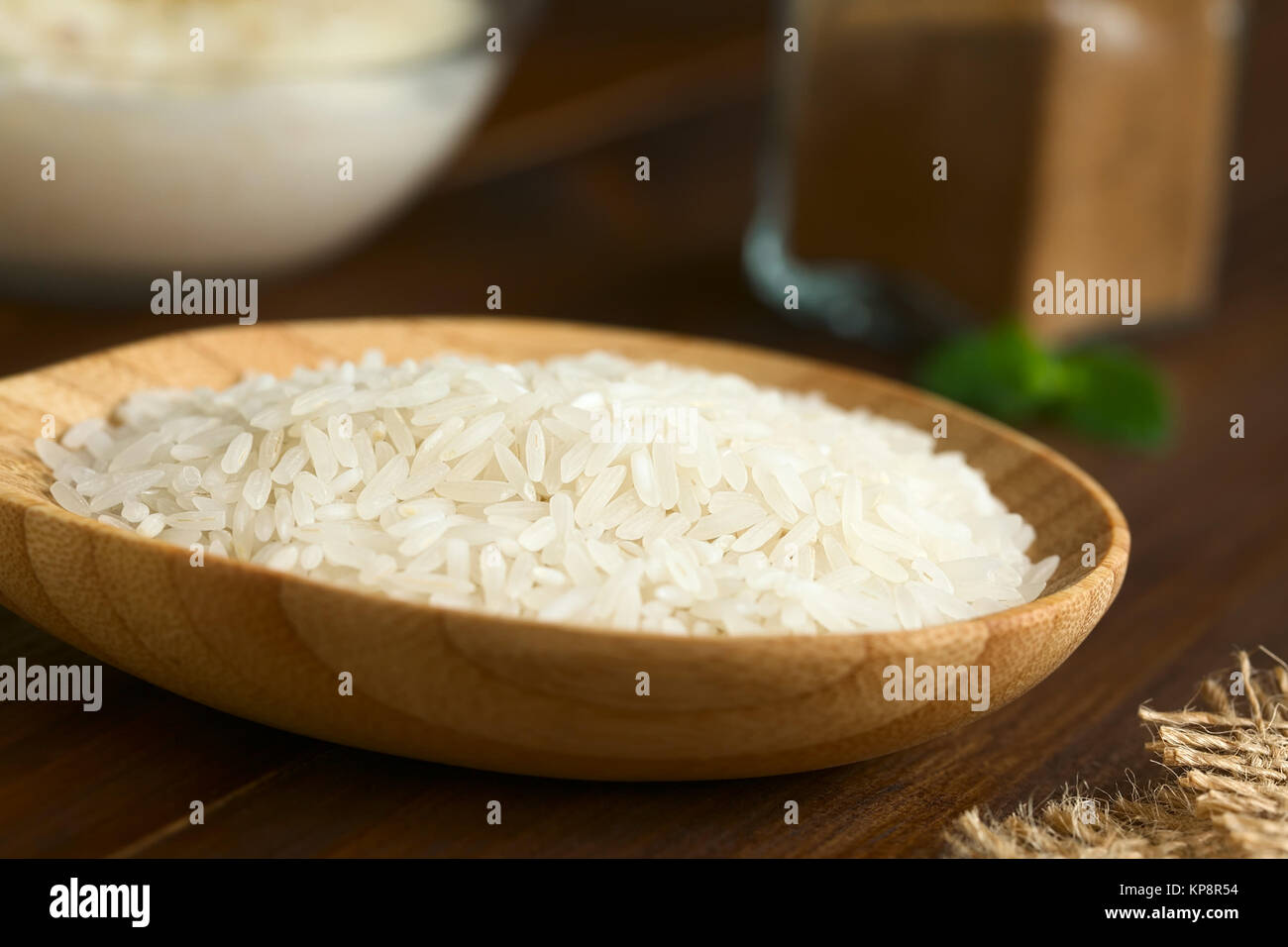 Raw White Rice Stock Photo - Alamy