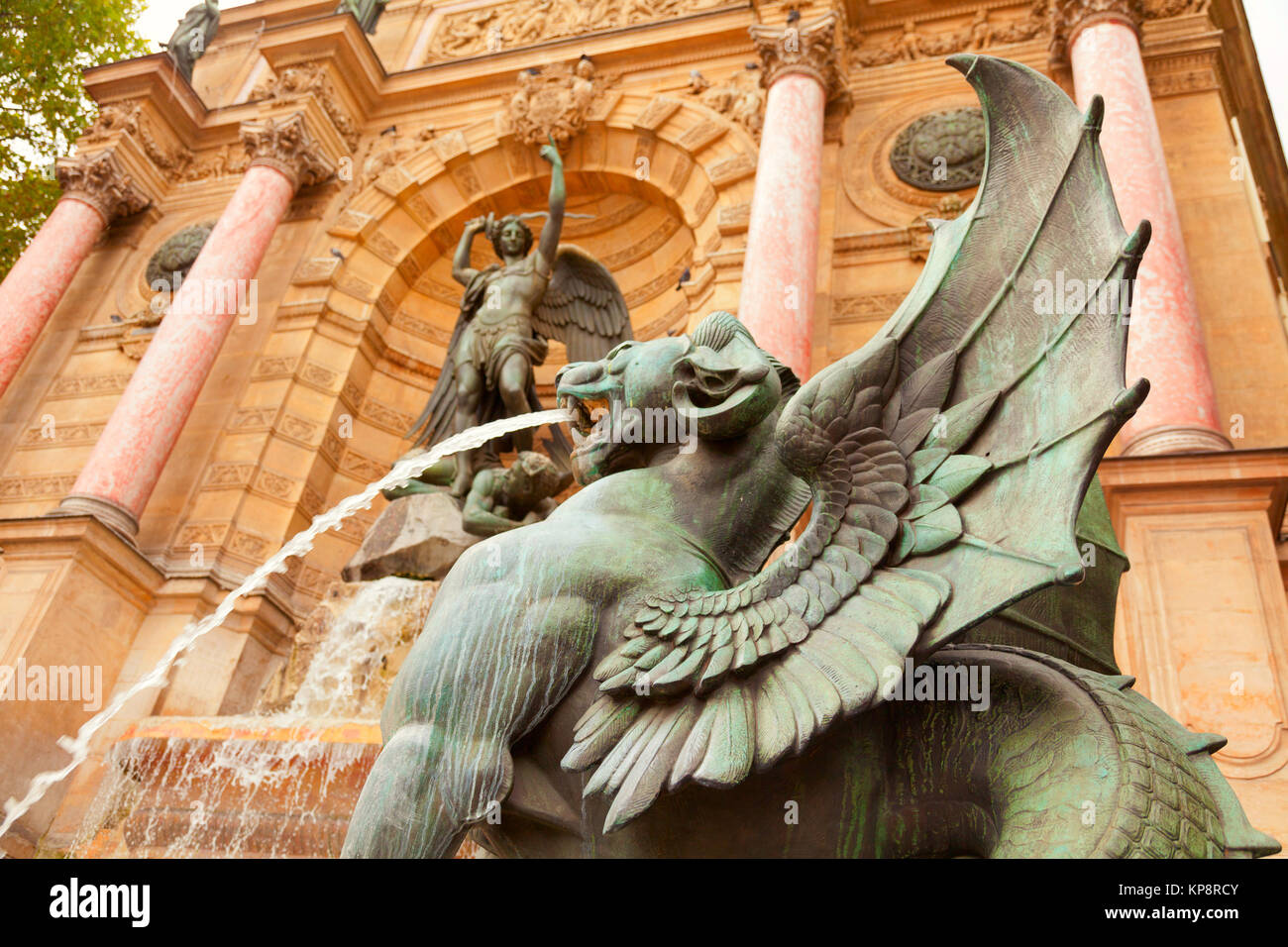 The statue of Saint Michael, Paris,The statue of Saint Michael, Paris ...
