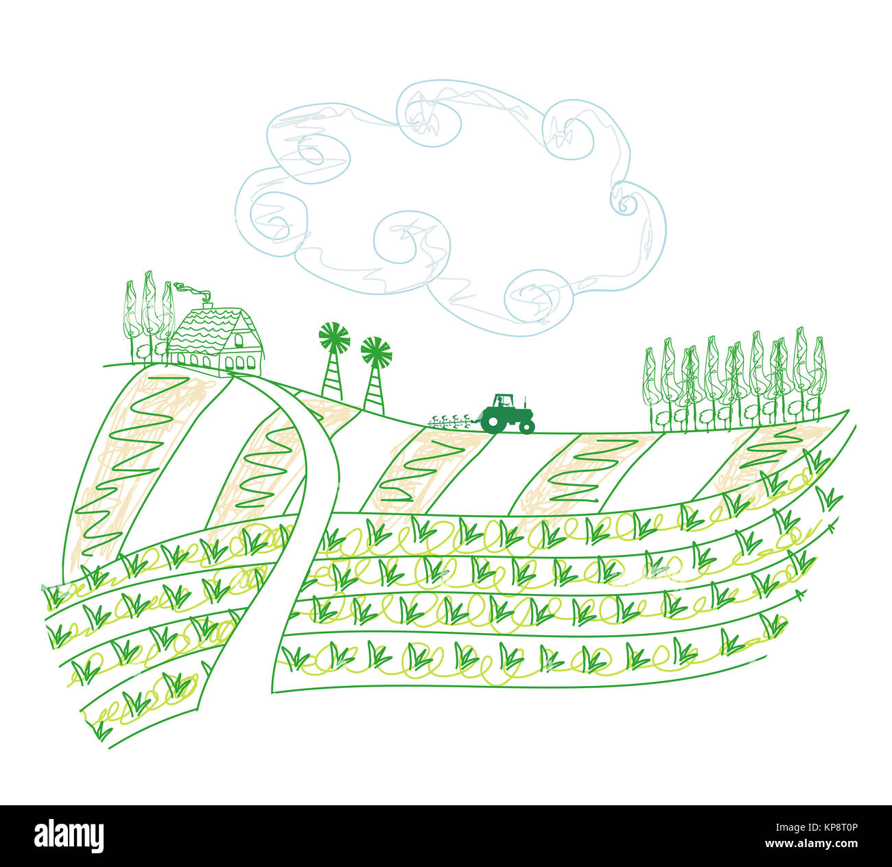 Countryside corn field Cut Out Stock Images & Pictures - Alamy