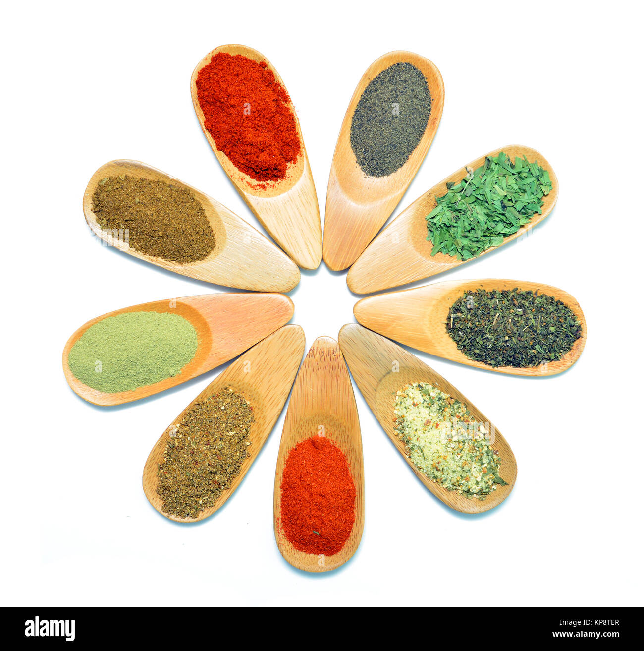 wooden spice spoons Stock Photo - Alamy