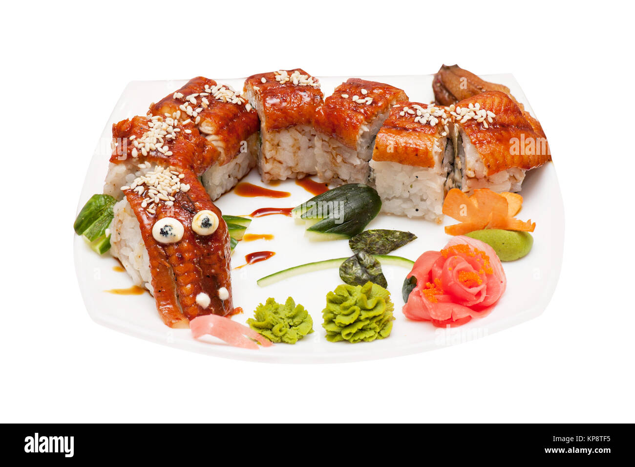 Sushi rolls dragon Stock Photo - Alamy