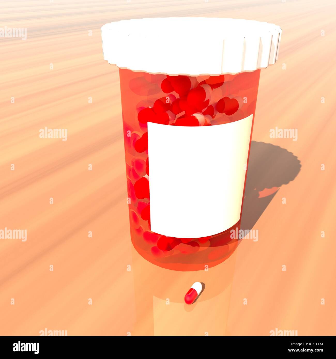 Pills tube over table Stock Photo - Alamy