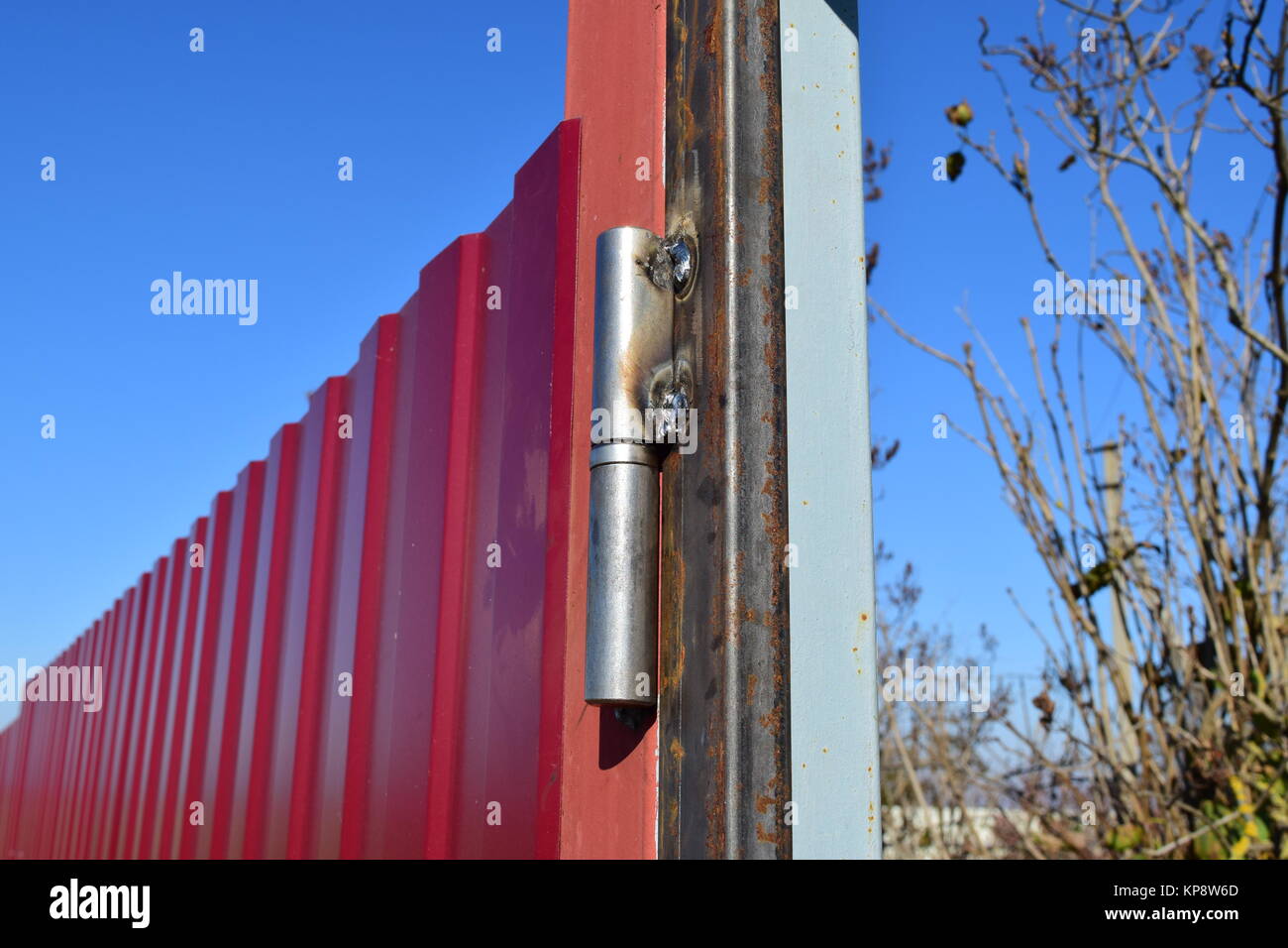 The welded loops for gate Stock Photo - Alamy