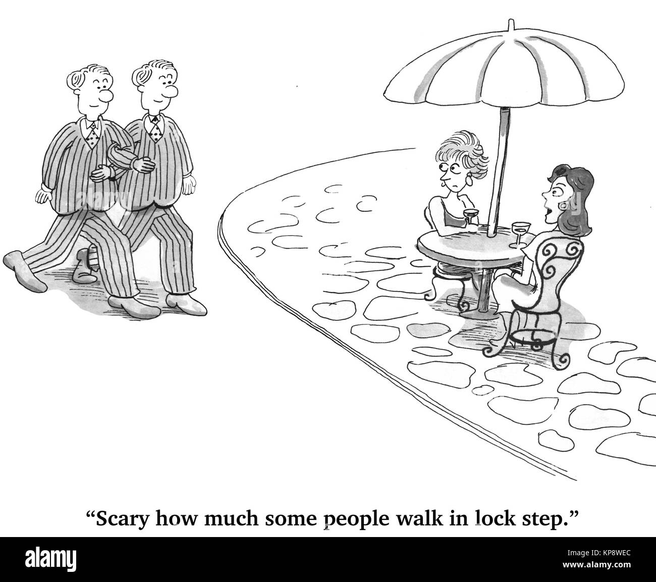 Two men look and walk exactly alike. The women are surprised how some ...